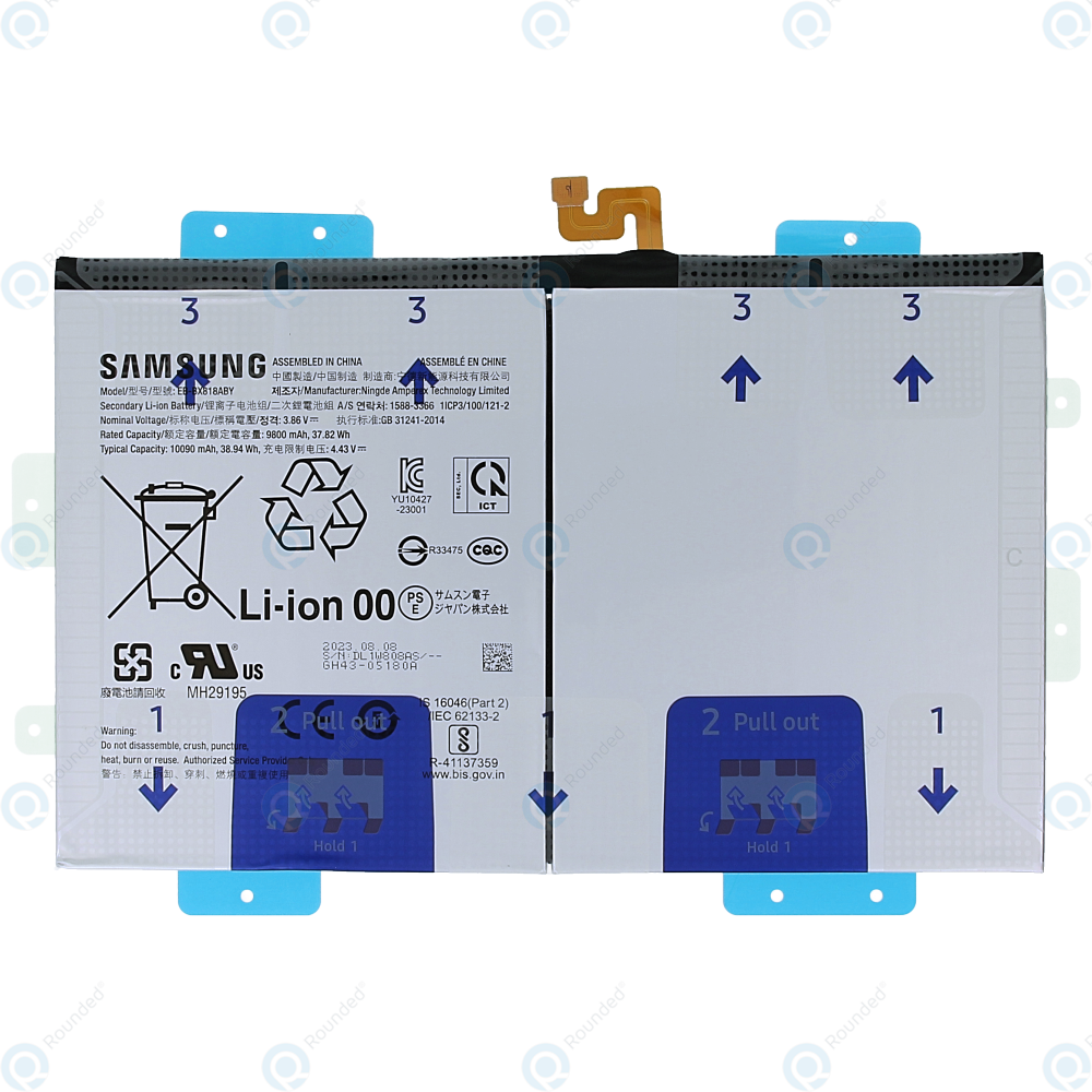 Samsung Galaxy Tab S9 FE+ (SM-X610, SM-X616) Battery EB-BX818ABY ...