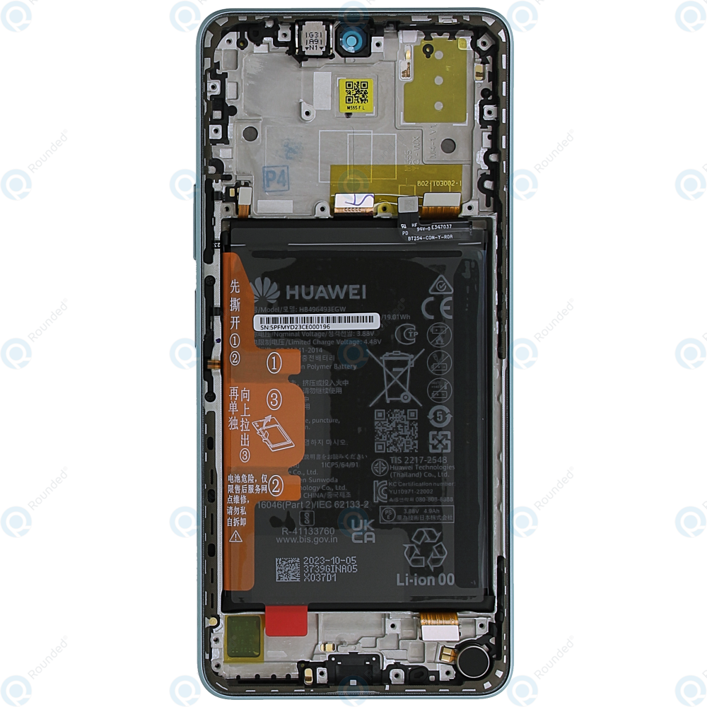 Huawei nova 11i (MAO-LX9) Display unit complete mint green02355PFM