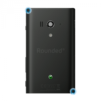 Sony Xperia Acro S LT26w battery cover, battery door black spare part BATTC